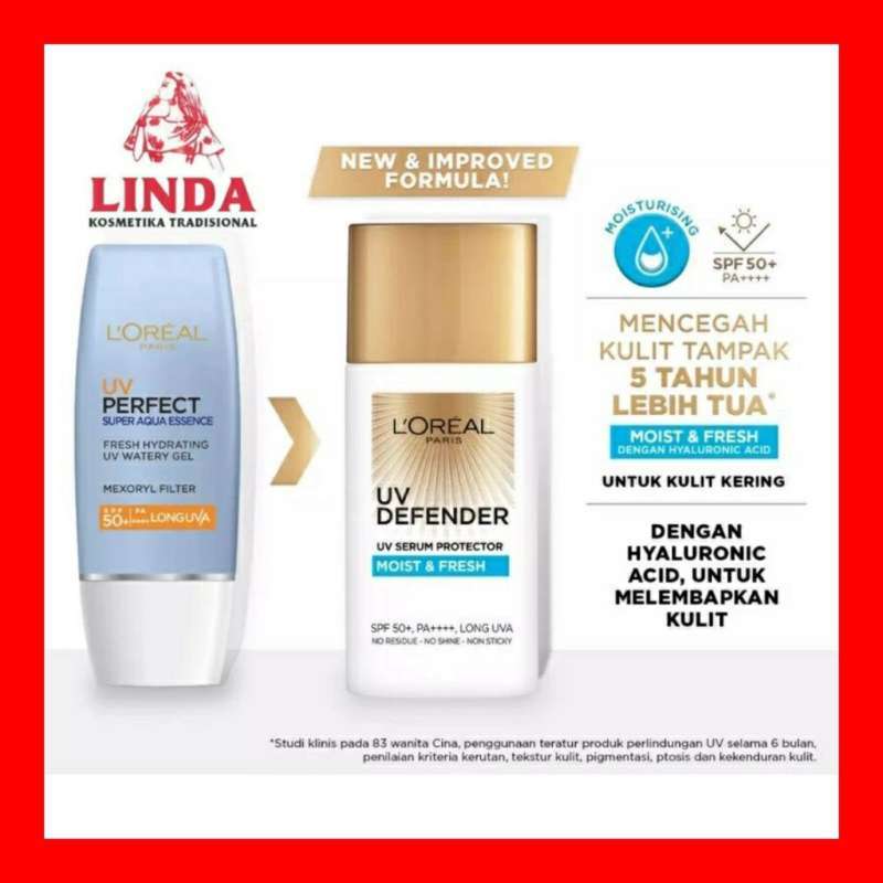 Jual LOREAL UV DEFENDER UV SERUM PROTECTOR SPF 50+PA++++ - Moist ...