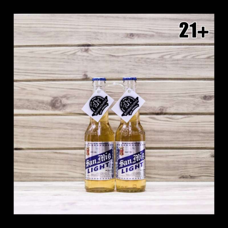Promo Paket 2 Beer San Mig Light Pint Pilsener 330ml - Bir Botol ...