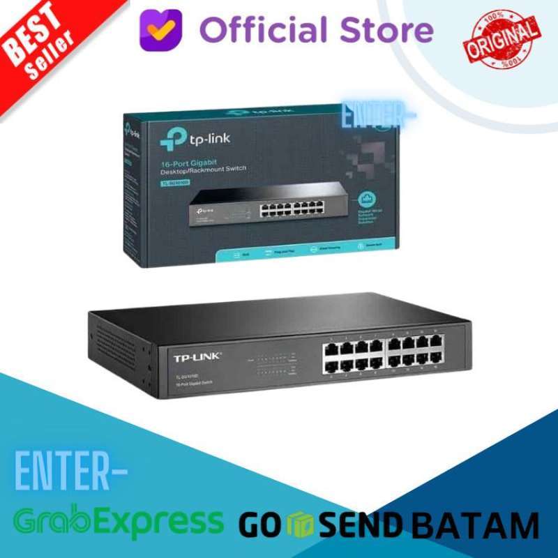 Jual TP LINK TL-SG1016D 16-Port Gigabit Rackmount Switch di Seller ...
