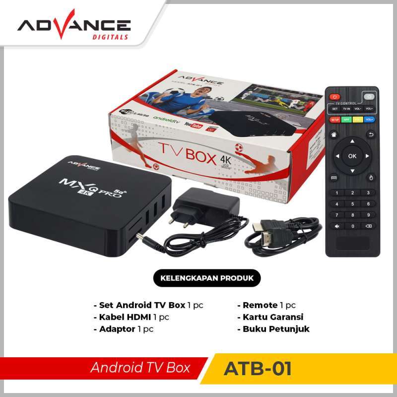 Promo Advance Atb-01 Android Tv Box Mxq Pro 4k Support Wifi 2+16gb Tv Box Android Diskon 48% Di ...