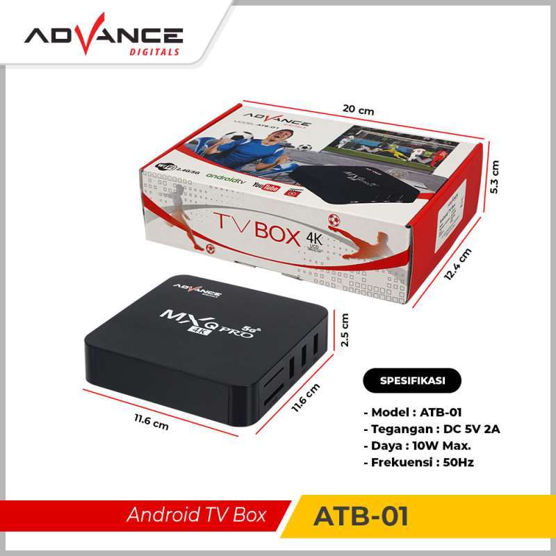 Promo Advance Atb-01 Android Tv Box Mxq Pro 4k Support Wifi 2+16gb Tv ...