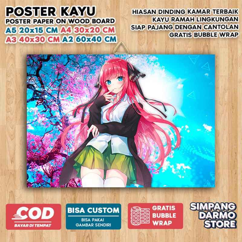 Jual Poster Kayu GoToubun no Hanayome Aestehic Tema Anime Go-Toubun ...