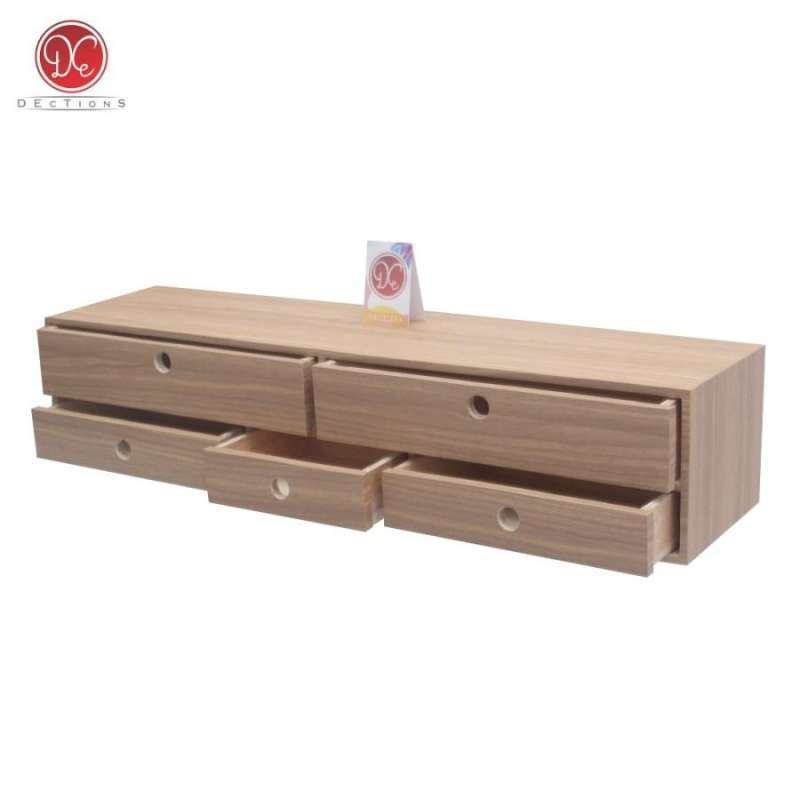 Promo Rak Laci Dinding Nakas 5 Slot Kotak 80x20cm Tempel Gantung ...
