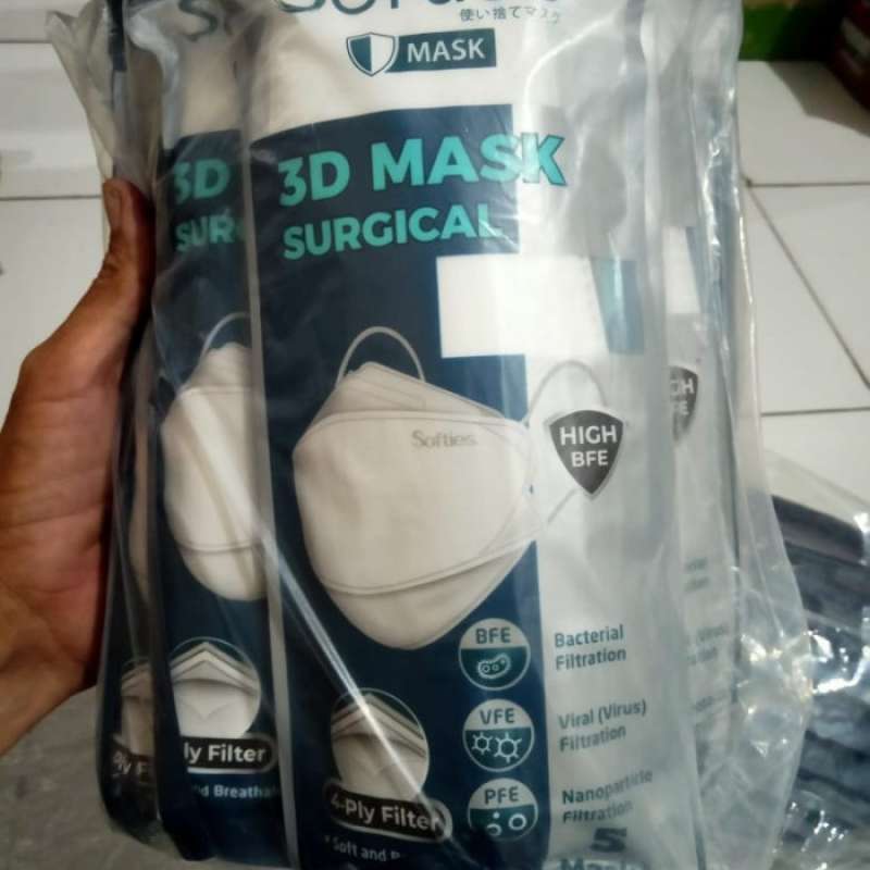 Jual Masker Softies 3d Surgical Isi 5 Pcs Di Seller Arkan Ghifari ...