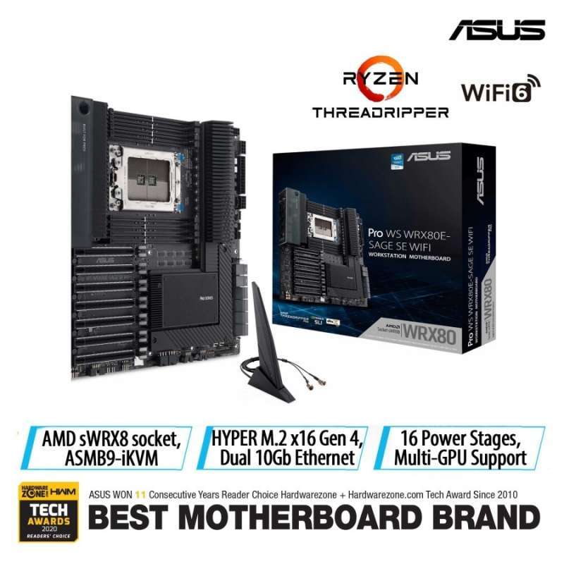 Jual ASUS MOTHERBOARD PRO WS WRX80E-SAGE SE WIFI di Seller ASUS ...