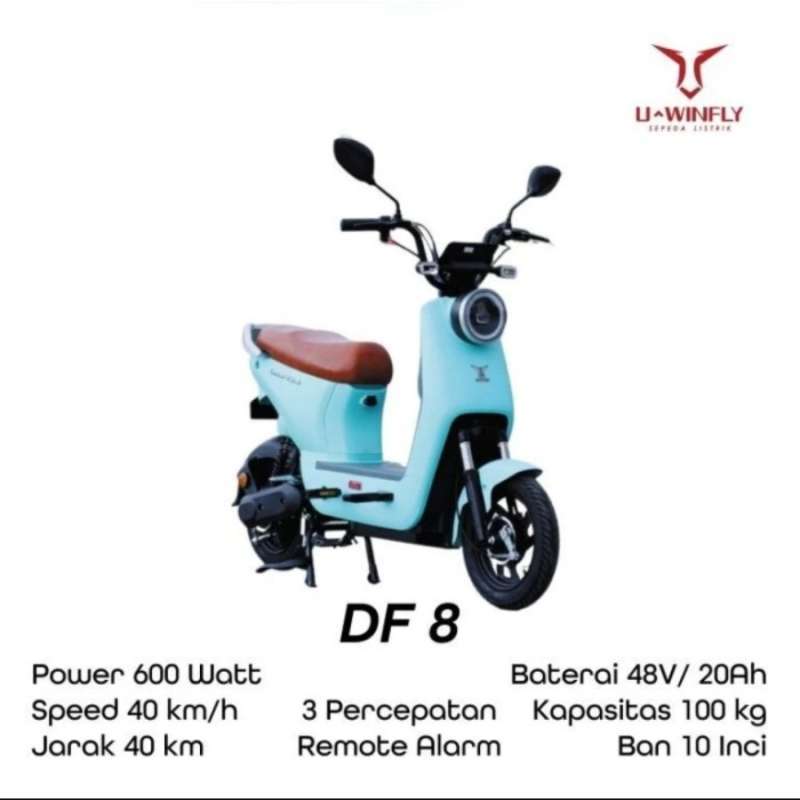 Jual Sepeda Listrik Uwinfly Df 8 Dragonfly 8 Moped Electric 600 Watt ...