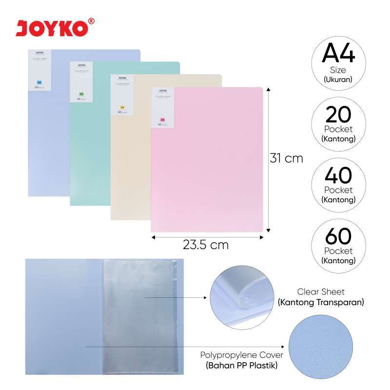 Jual Document Keeper Clear Holder Map File Dokumen Folder Joyko Dk