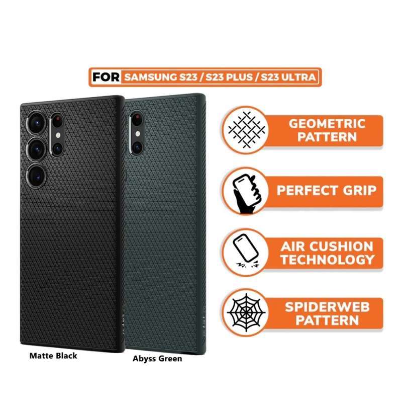 Promo Case Samsung Galaxy S23 Ultra Plus Spigen Liquid Air Soft Cover Casing - S23 Ultra Matte ...