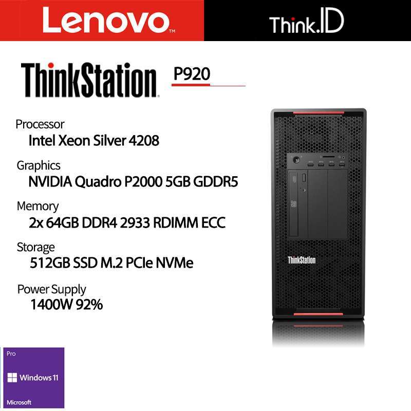 Jual Thinkstation P920 Xeon Silver 4208 128gb 512gb Nvme P2000 Win11 Pro Di Seller Think.id ...