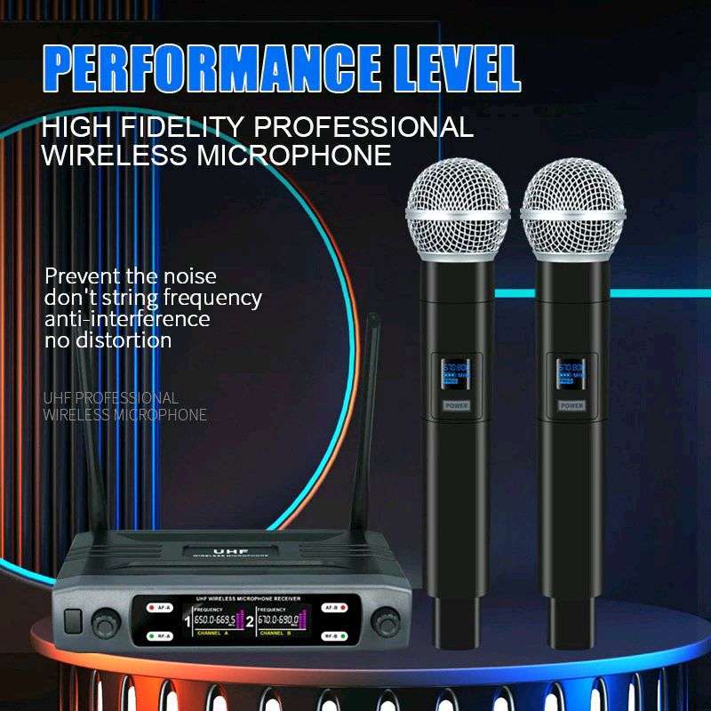 Jual Aoie Microphone Karaoke Dual Channel Handheld Wireless Uhf - Ao460 ...