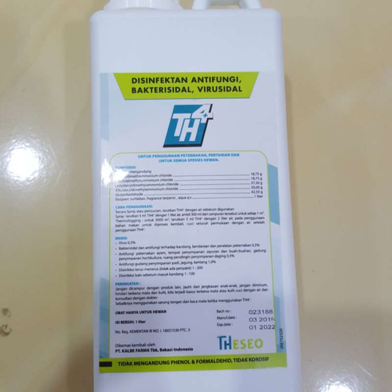 Promo TH4 DISINFEKTAN DESINFEKTAN 1 LITER Diskon 33% di Seller Nea Toko - Tegal Parang, Kota ...