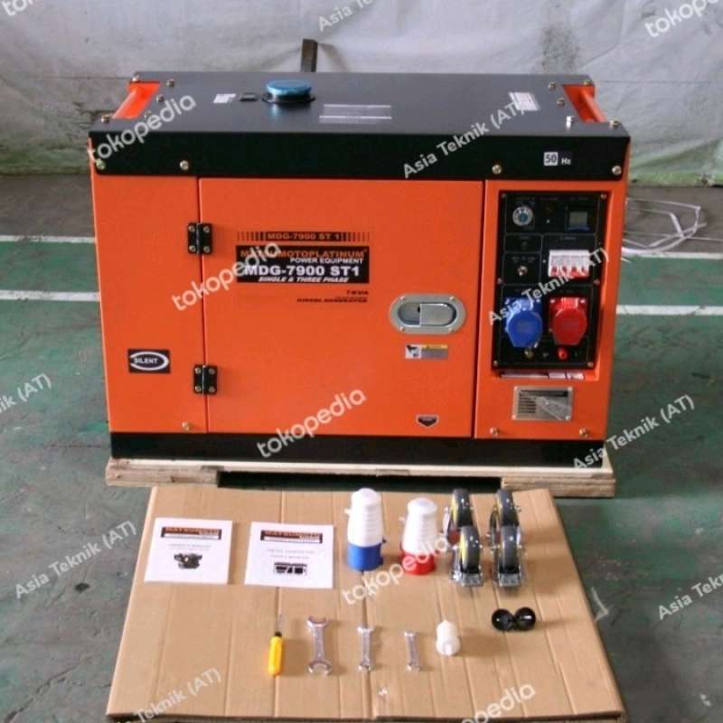 Jual Genset Silent 10 Kva Maks 7500 Watt 1 Phase.. Diesel Generator ...