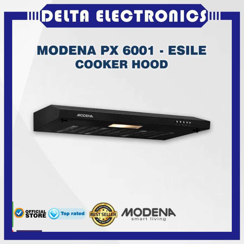 Ukuran Cooker Hood Modena SIA VSR60BL 60cm Black Slim Visor Cooker