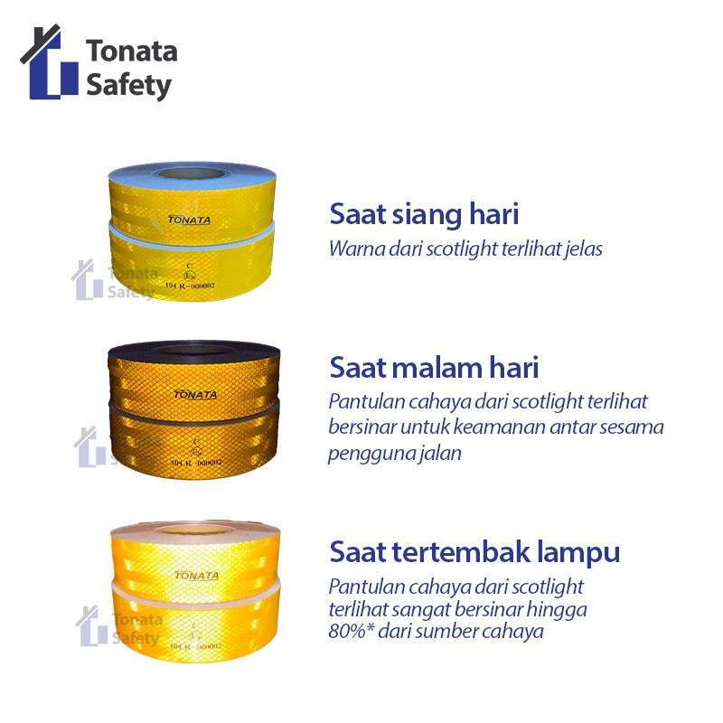 Jual Sticker Pemantul Cahaya / Scotlight Tonata / Kuning 45 Meter Di ...