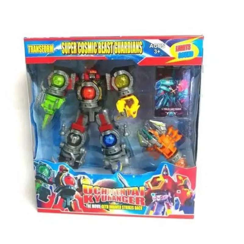 Promo MAINAN KYURANGER ROBOT KYU RANGER TRANSFORM VOYAGER LION KYURENOH ...