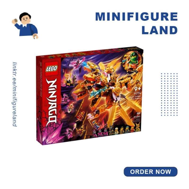 Promo Lego Set - Lloyd's Golden Ultra Dragon - 71774 Diskon 23% di ...