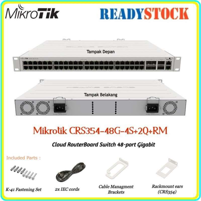 Promo Mikrotik CRS354-48G-4S+2Q+RM 48-port Cloud RouterBoard Switch Gigabit Diskon 23% di Seller ...