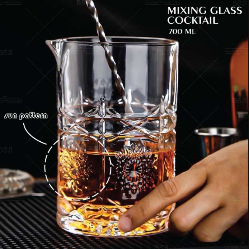 Jual Crystal Mixing Glass Gelas Shaker Kaca Tebal Besar Bartender ...