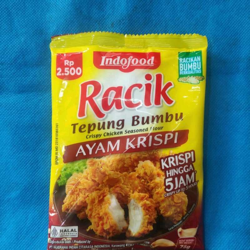 Jual indofood racik tepung bumbu ayam krispi 75gr @5pcs di Seller ...