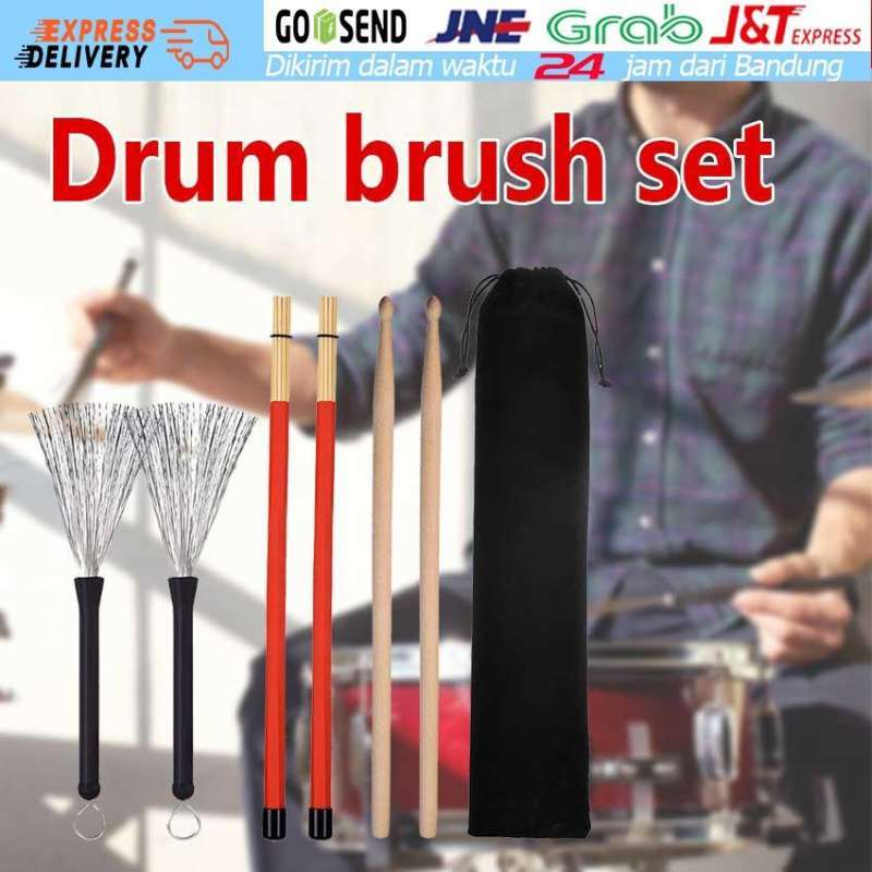 Jual 5A Stik Drum Drum Kayu Stick Drum Wire Brush Rods Drum Set ...