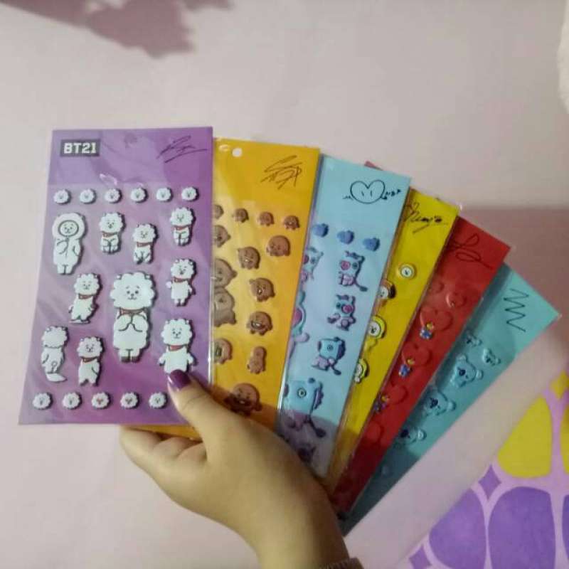 Promo Stiker Bts 21 3d/sticker Handphone, Buku Dan Benda Lainnya ...