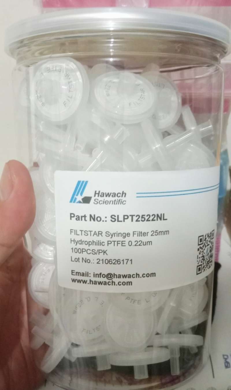 Promo PTFE Hydrophilic Syringe Filter 25 mm Pori 0.22 Um Filtration ...
