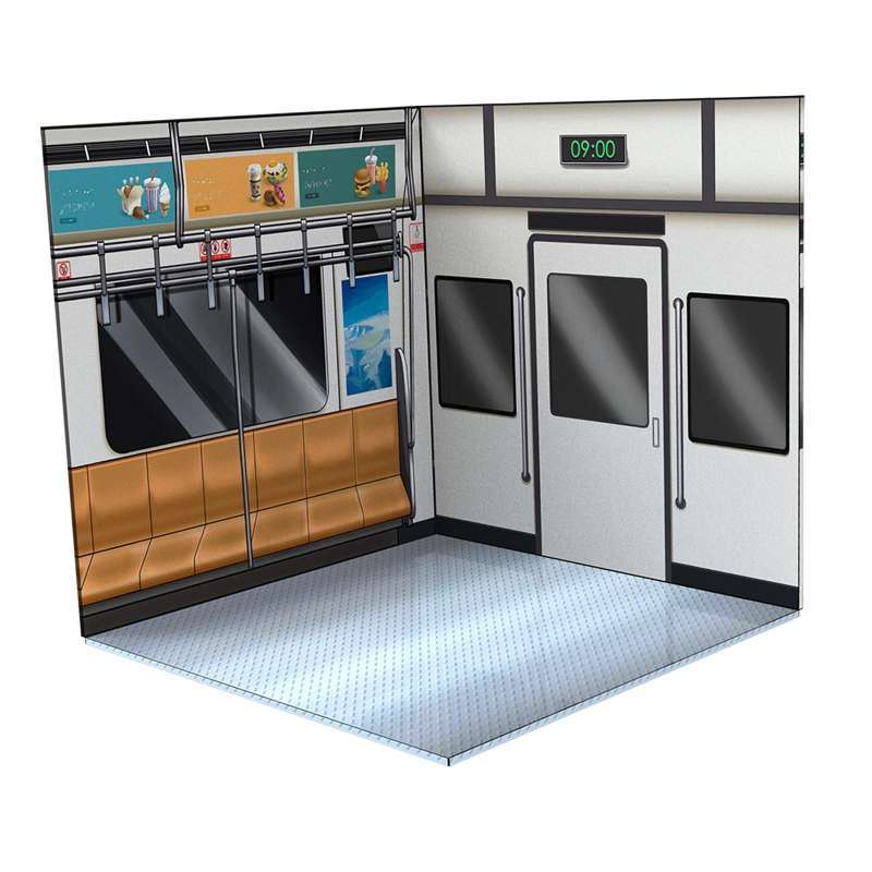 Jual 3x 1/12 Scale Backdrop Organizer Display-metro And Study Room And ...