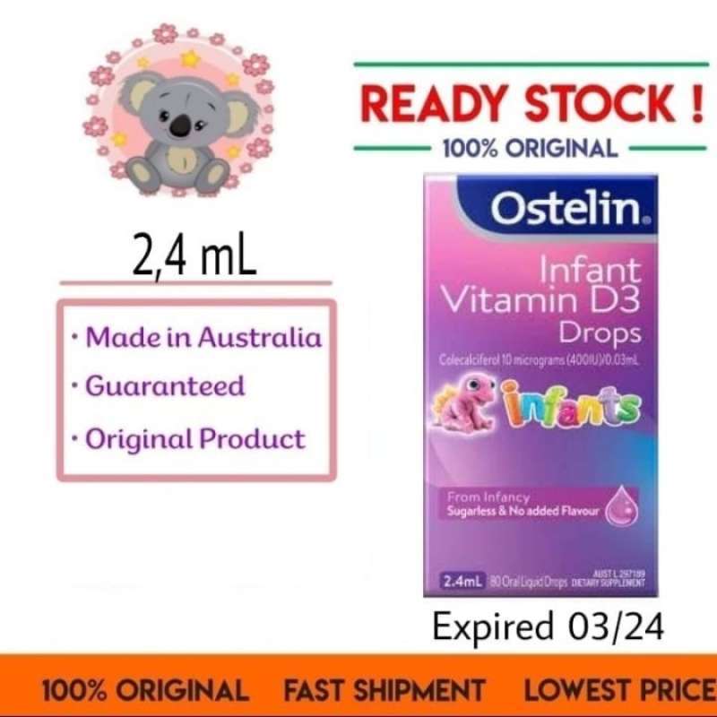 Jual Ostelin Infant Vitamin D3 Drop 2.4ml Vitamin D Anak Di Seller Anes ...