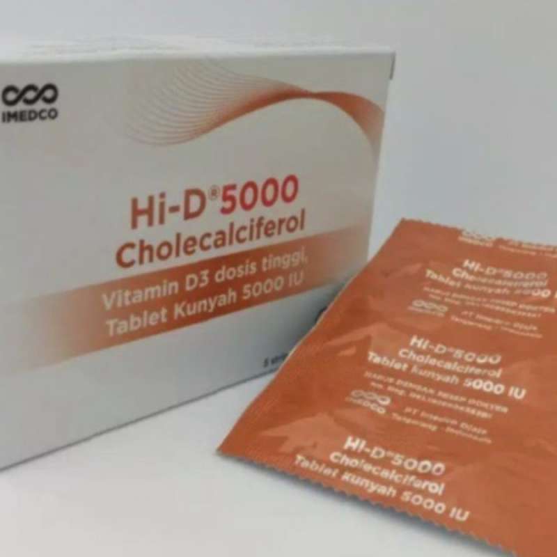 Jual Hi-d 5000 Cholecalciferol / Vitamin D3 / Tablet Kunyah 5000 Iu Di ...