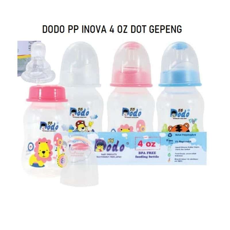 Jual Dodo Pp Inova Botol Susu Asi Bayi Anak Dot Gepeng Pedodontic Orthodontic Nipple 125 Ml 4 Oz ...