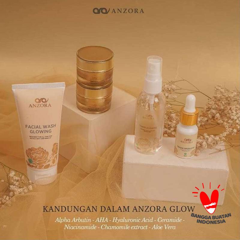 Promo Anzora Glow Skincare Untuk Kulit Kusam Sensitif Flek Hitam Diskon ...