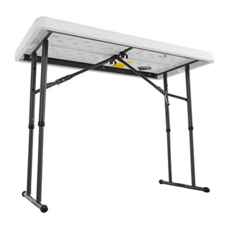 Promo Lifetime 8060 Commercial Height Adjustable Folding Utility Table, 4 Fe Diskon 23% Di ...