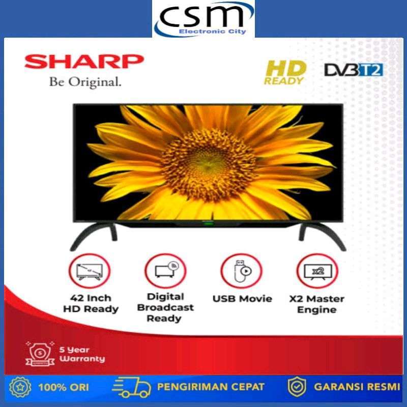 Jual SHARP 42 Inch LED Tv 2K Digital 2T-C42DD1I Garansi Resmi di Seller CSM Electronic City ...