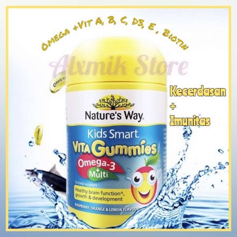 Promo Nature's Way Kids Smart Vita Gummies Omega-3 + Multi vitamin dha anak Diskon 33% di Seller ...