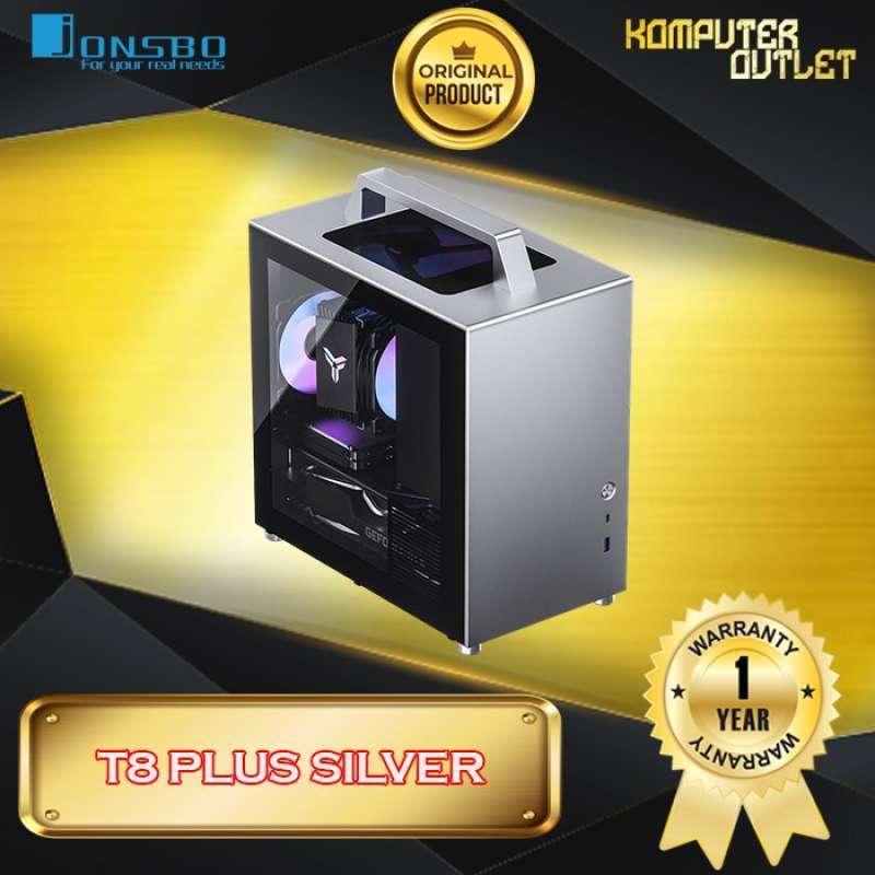 Jual Jonsbo T8 Plus Silver Casing Pc Mini Itx Side Tempered Glass - Pc ...