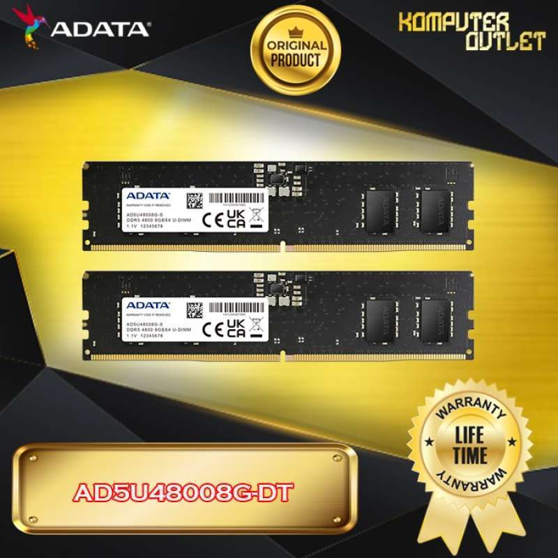 Jual ADATA MEMORY MODULE 16GB KIT (2x8GB) DDR5 4800MHz | DDR 5 RAM KOMPUTER di Seller ...