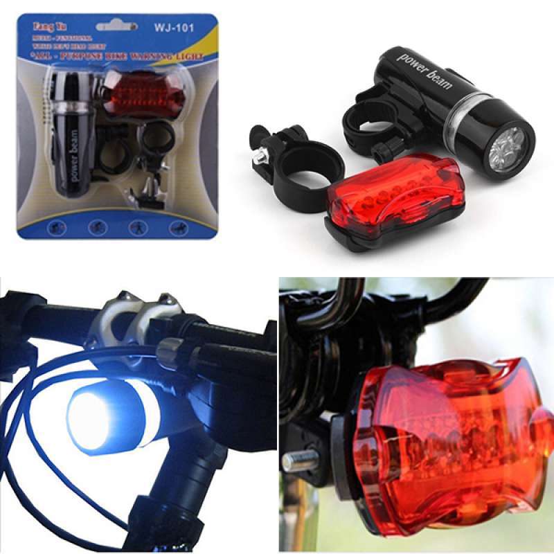 Jual LAMPU SEPEDA DEPAN BELAKANG SET 2 IN 1 SENTER LAMPU SEPEDA DAN ...