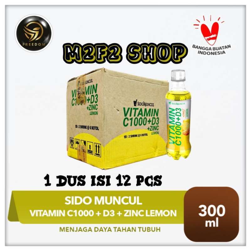 Promo Sido Muncul Vitamin C1000 + D3 Zinc Lemon Botol Pet - 300 ml ...