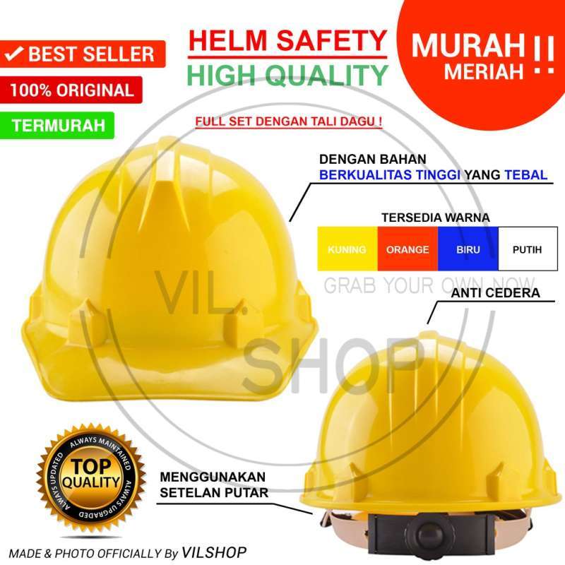 Jual Helm Safety Proyek Model Putar Tebal/ Safety Helmet / Helm ...