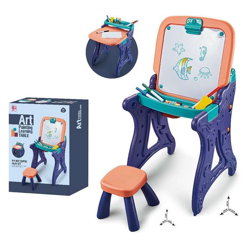 Jual Jiadou Meja Lukis Dan Gambar 2in1/ Meja Dan Kursi Anak-anak ...