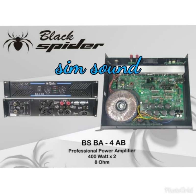 Jual POWER AMPLIFIER BLACK SPIDER BA 4 AB AMPLI BLACKSPIDER BA4 ...