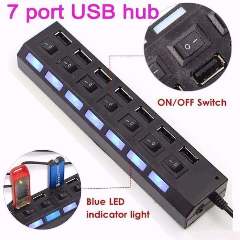 Jual USB HUB 7 Port ON OFF USB HUB 7USB ON OFF High Speed di Seller FengWei Acc - Cililitan ...