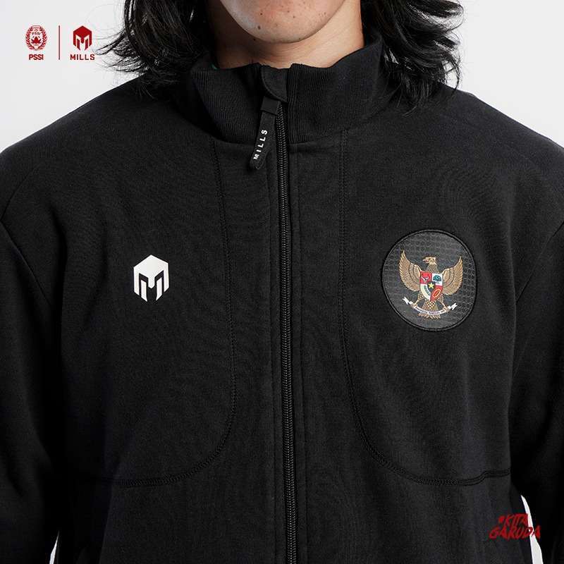 Jual Mills Timnas Indonesia Garuda Track Jacket 8004gr - Black M Di ...
