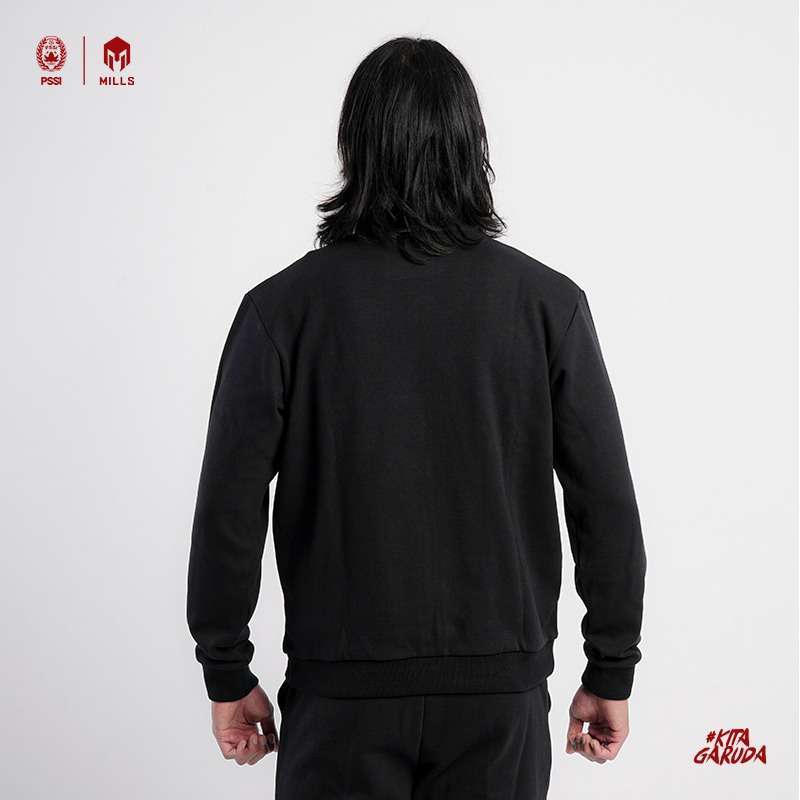 Jual Mills Timnas Indonesia Garuda Track Jacket 8004gr - Black M Di ...