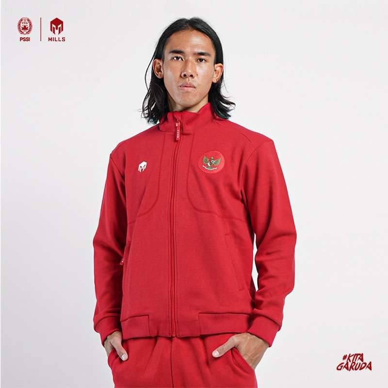 Jual MILLS Timnas Indonesia Garuda Track Jacket 8004GR - Red XXL di ...