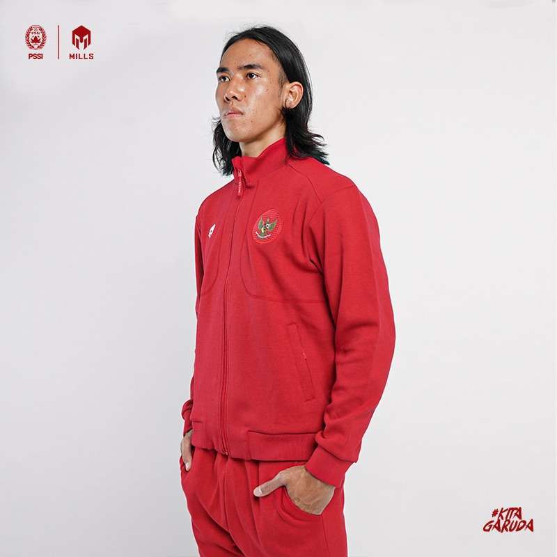 Jual MILLS Timnas Indonesia Garuda Track Jacket 8004GR - Red XXL di ...