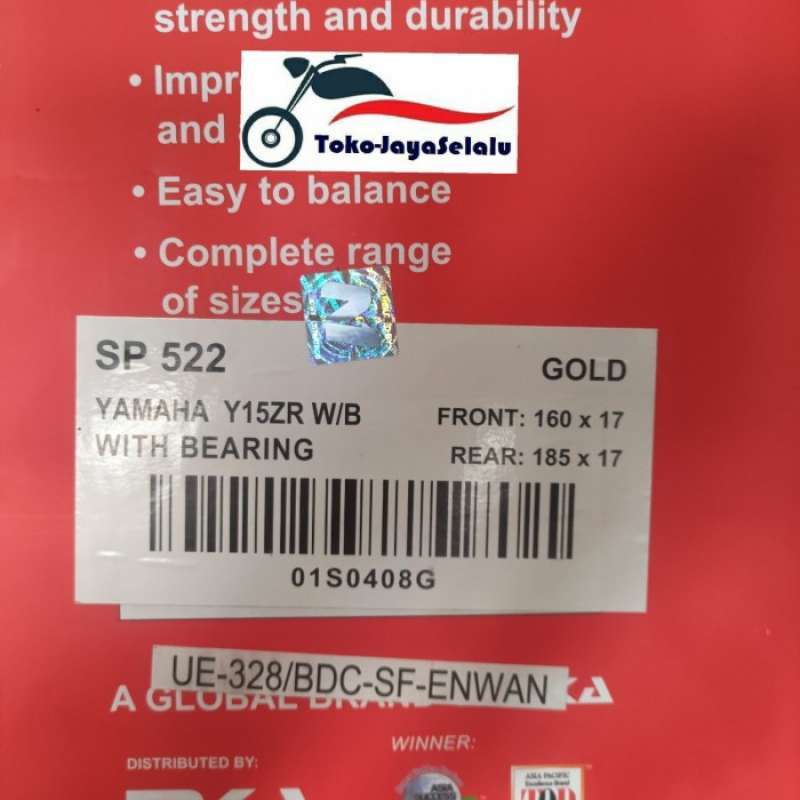 Jual Velg Racing Rcb Y15zr Mx King Sp 522 160-185 Gold Original Di ...