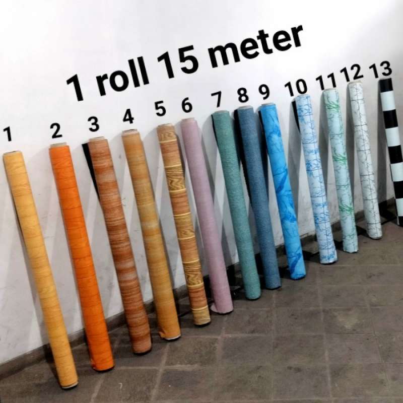 Promo karpet plastik vinvyl 1 roll (16 meter) untuk meja dan lantai ...
