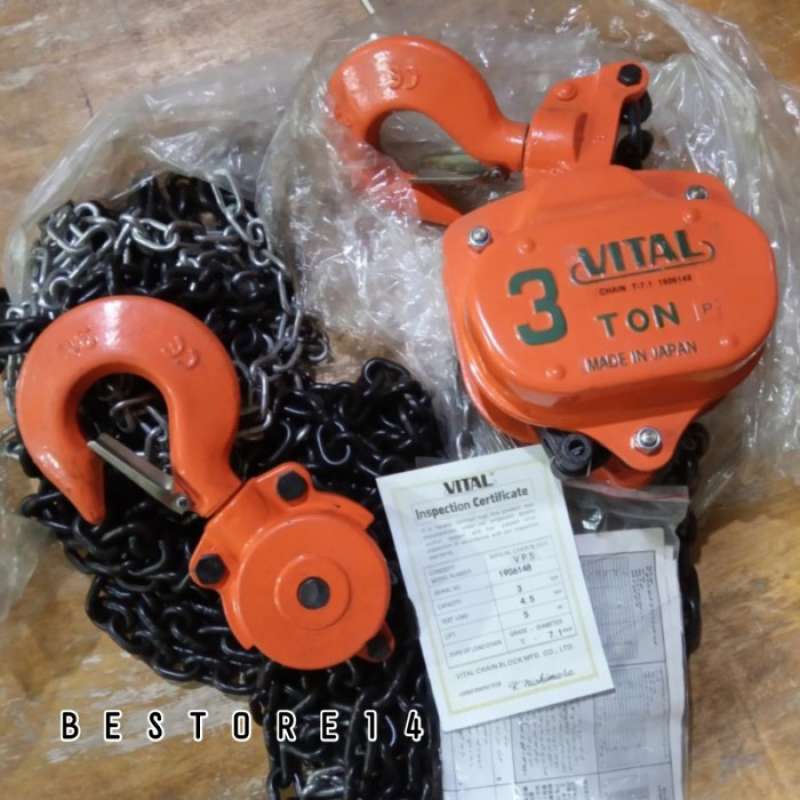 Jual Takel 3 Ton X 5 Meter Vital Chain Block/katrol Manual Original ...