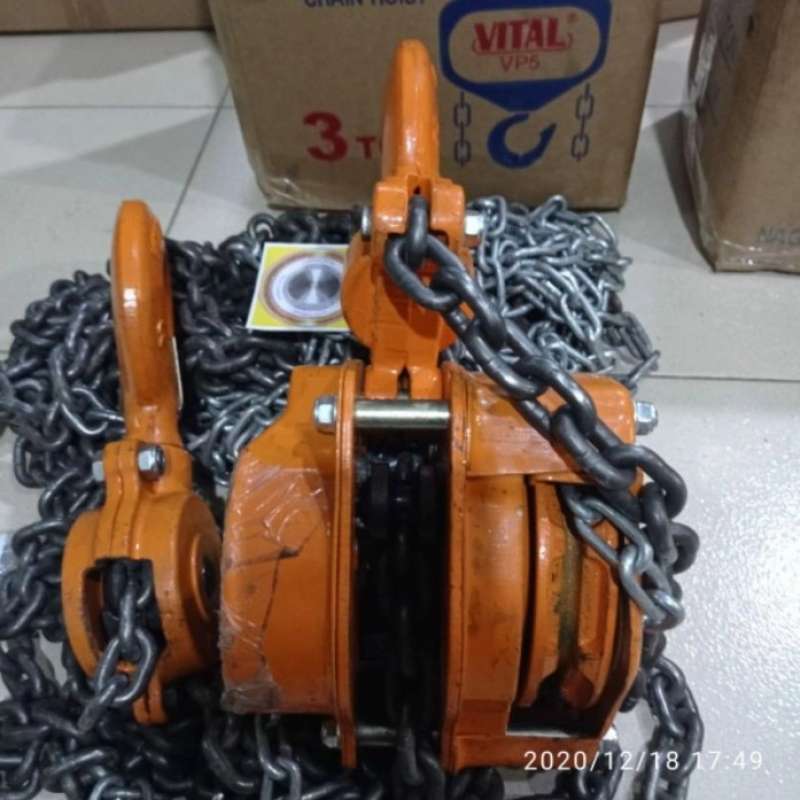 Jual Takel 3 Ton X 5 Meter Vital Chain Block/katrol Manual Original ...